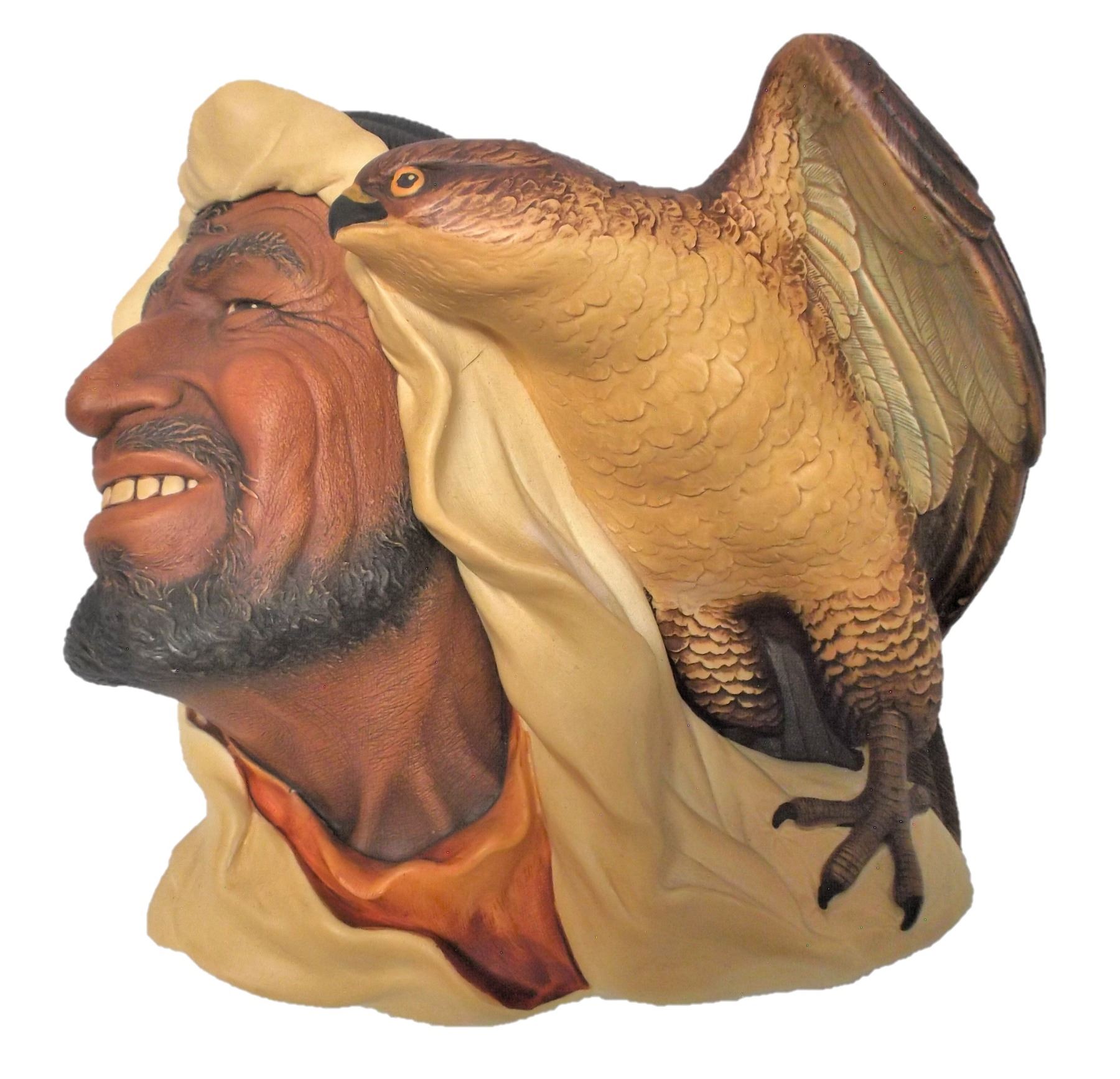 Vintage Bossons Chalkware Head - Desert Hawk - 1981
