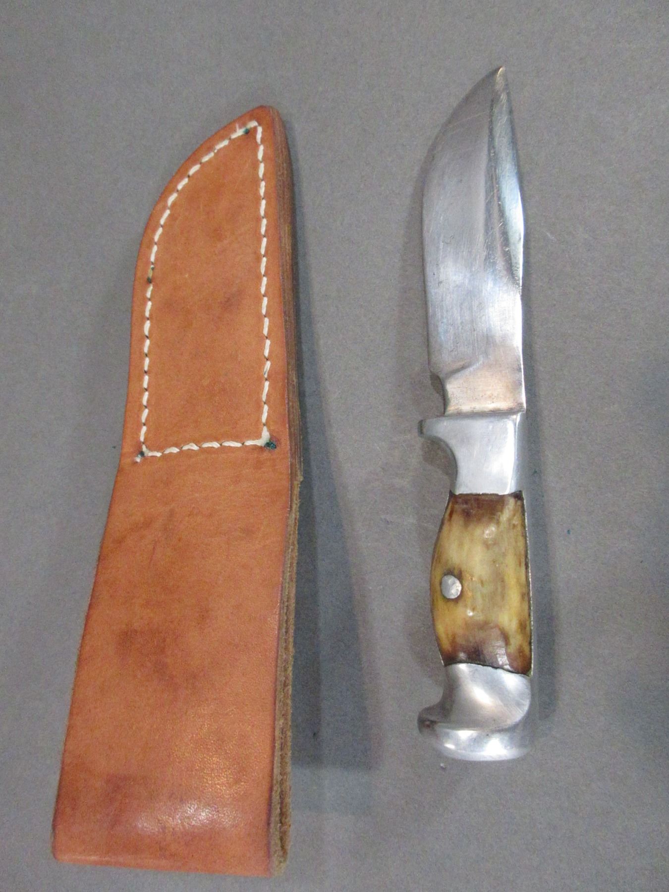 Marked RH Ruana Bonner Montana Knife- M Stamp- Original Sheath- Blade 3 ...