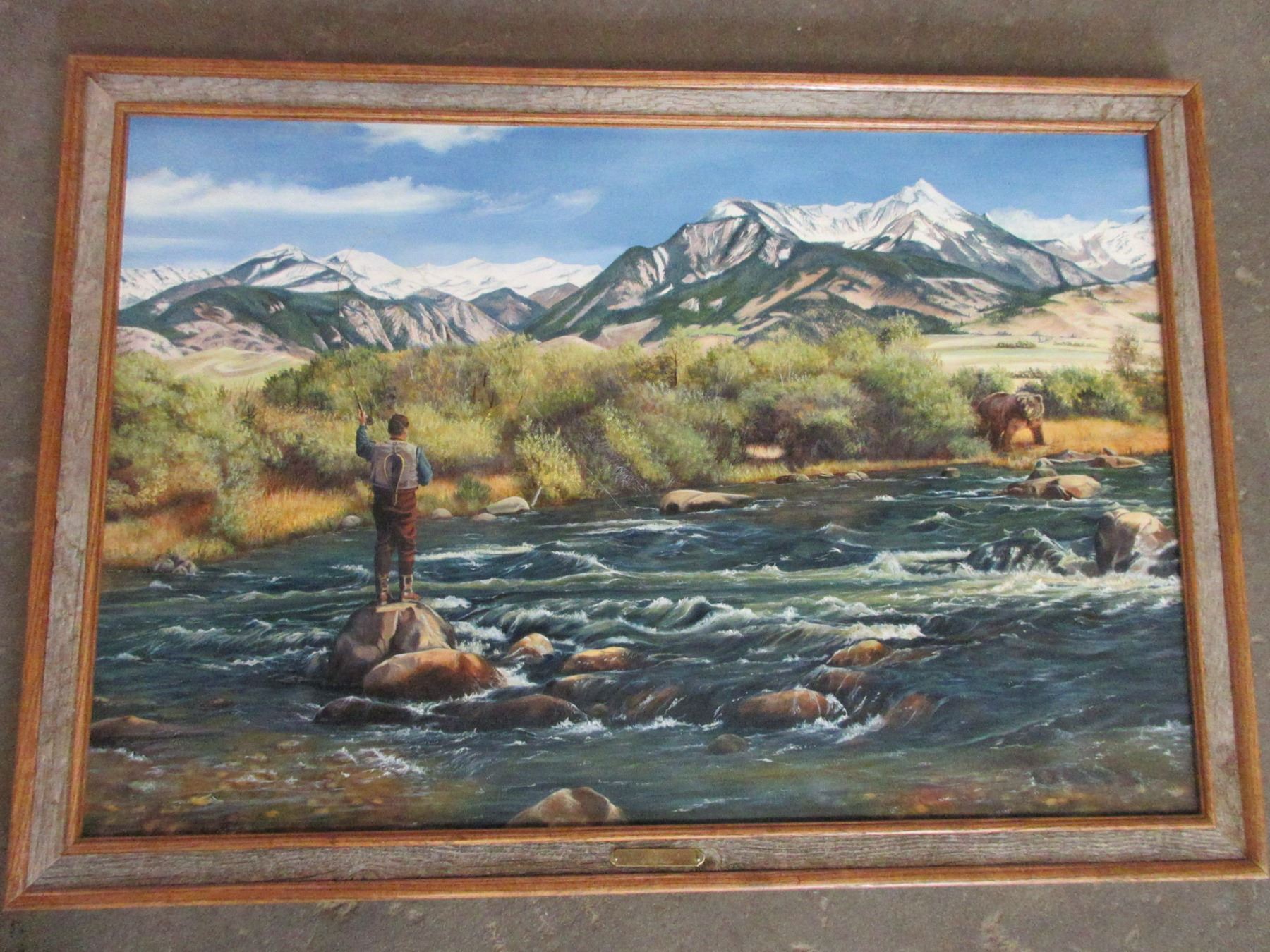 Believed To Be Original Pat Baker Acrylic- "Competition"- Bitterroot ...