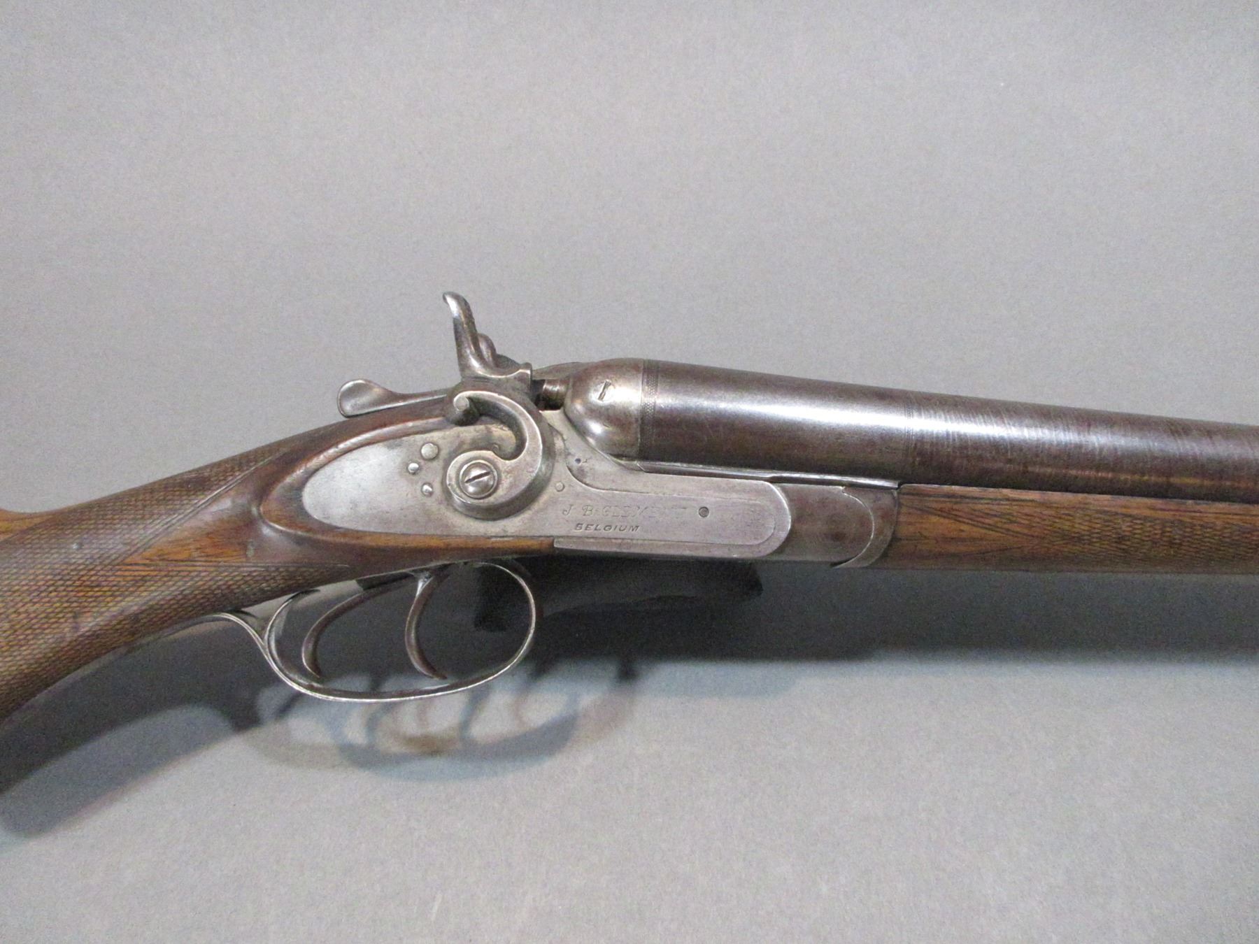 Belgium Made JB Clement SXS Damascus Shotgun- 12ga- 30" Barrels ...