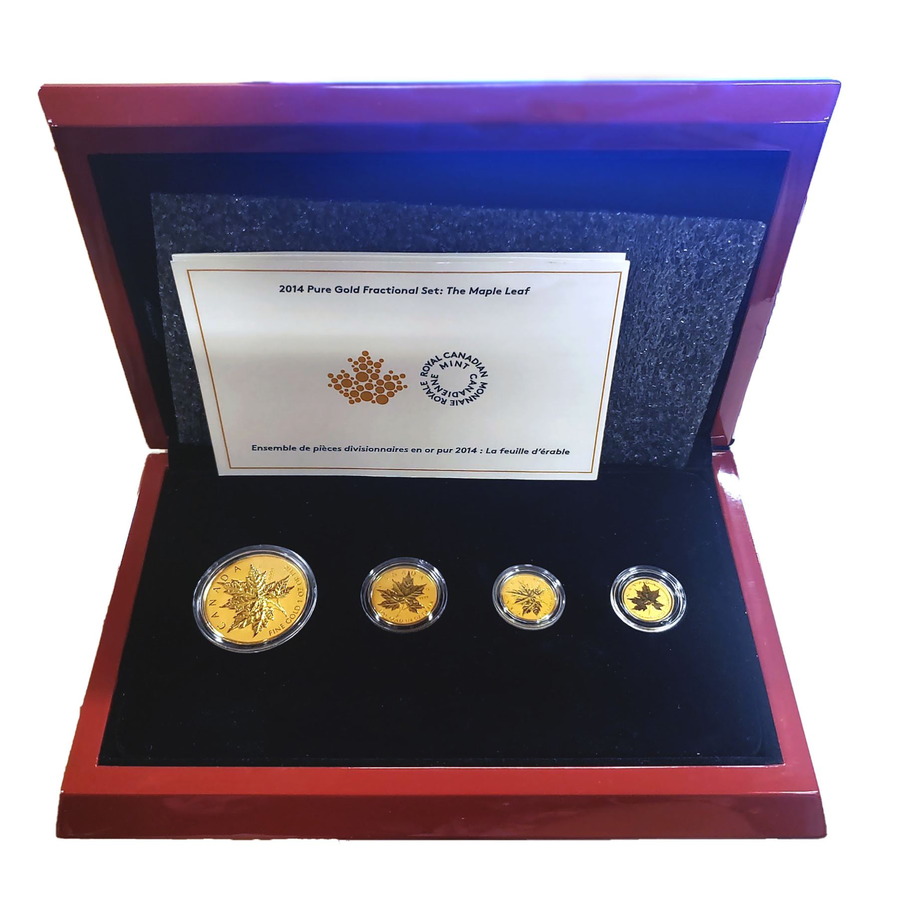 2014 Royal Canadian Mint Gold fractional Set