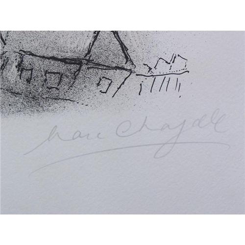 MARC CHAGALL H.Sig. Lithograph Blue Fish 1957