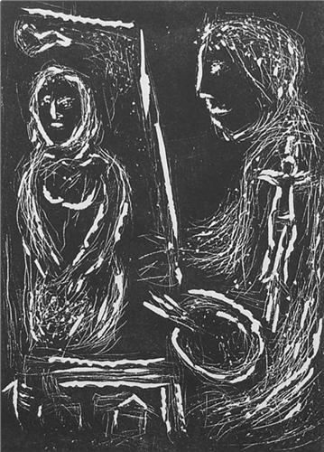 MARC CHAGALL H.Sig. Linocut Artist