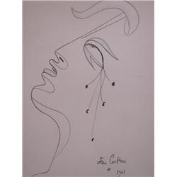 JEAN COCTEAU Hand Sig Drawing Profile