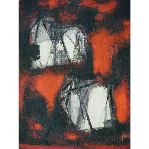 JUN DOBASHI Painting Japanese Abstract French