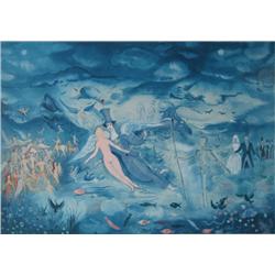 MARCEL MARCEAU Litho + Drawing Mime