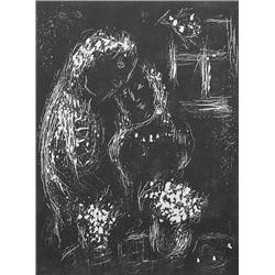 MARC CHAGALL H.Sig. Linocut Artist