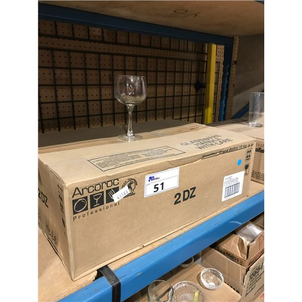 Box Of 23 Arcoroc Excalibur Grand Ballon 13 Oz Glasses