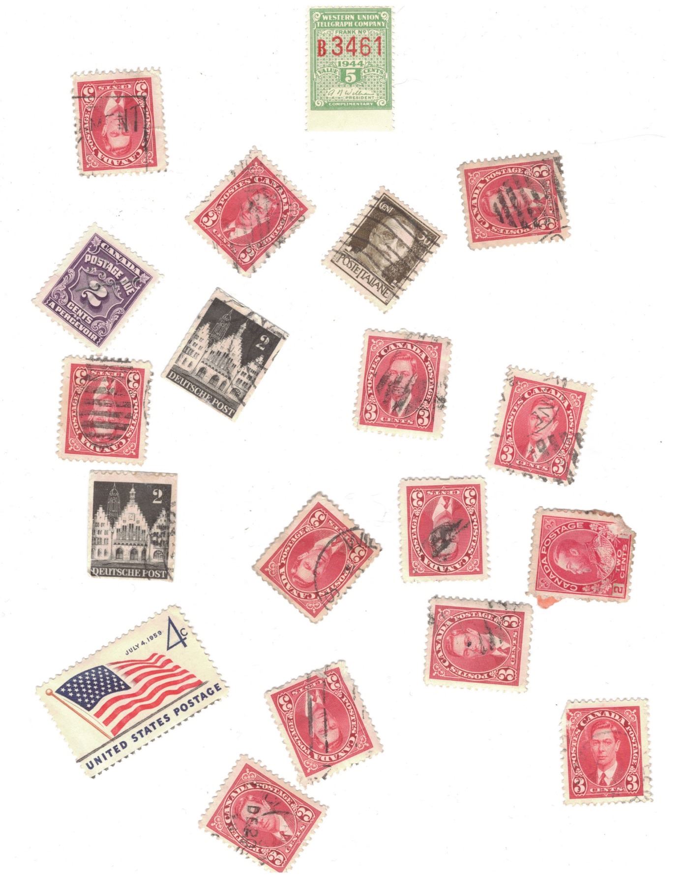 World Stamps , Including 1944 Western Union and Deutsche Post