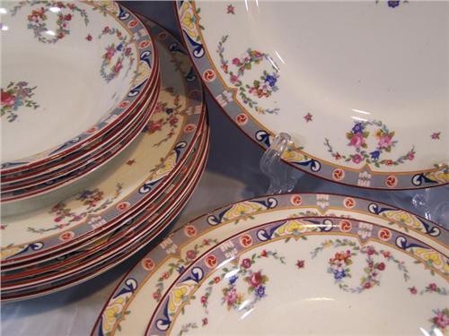 J & G Meakin early "Sol" ware Lot of 6 Bowls & 9 Plates 1912
