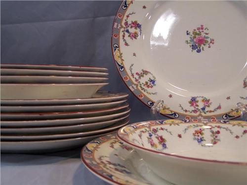 J & G Meakin early "Sol" ware Lot of 6 Bowls & 9 Plates 1912