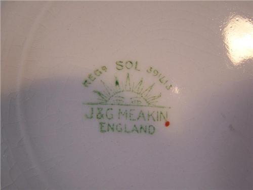J & G Meakin early "Sol" ware Lot of 6 Bowls & 9 Plates 1912