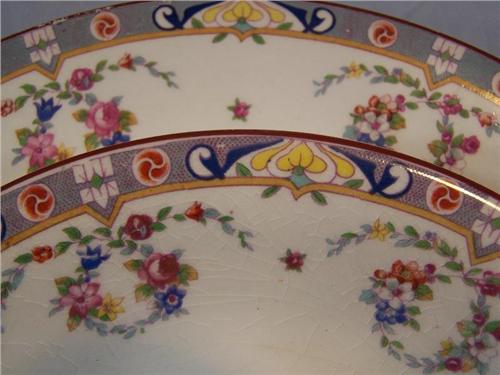 J & G Meakin early "Sol" ware Lot of 6 Bowls & 9 Plates 1912