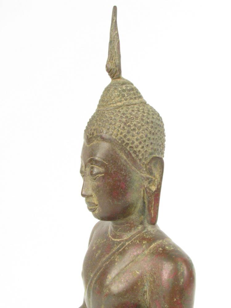 A FINE BRONZE UTONG BUDDHA, 19th Century, sea