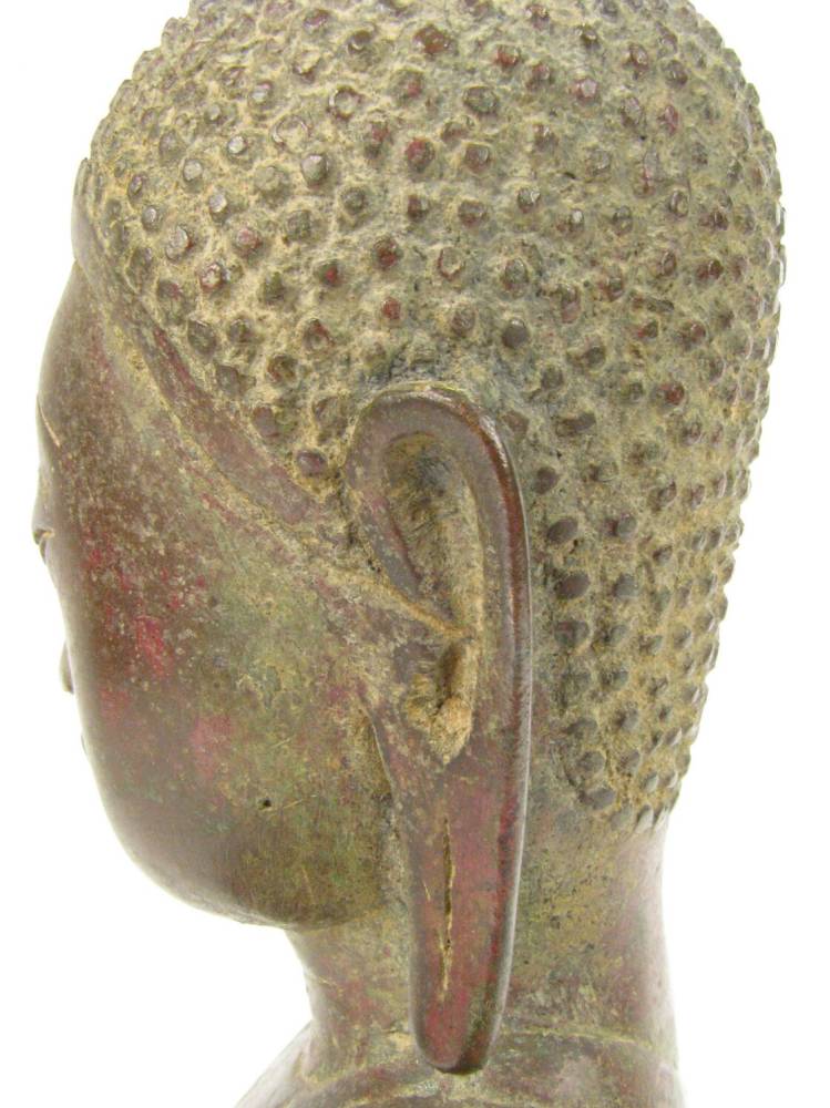 A FINE BRONZE UTONG BUDDHA, 19th Century, sea