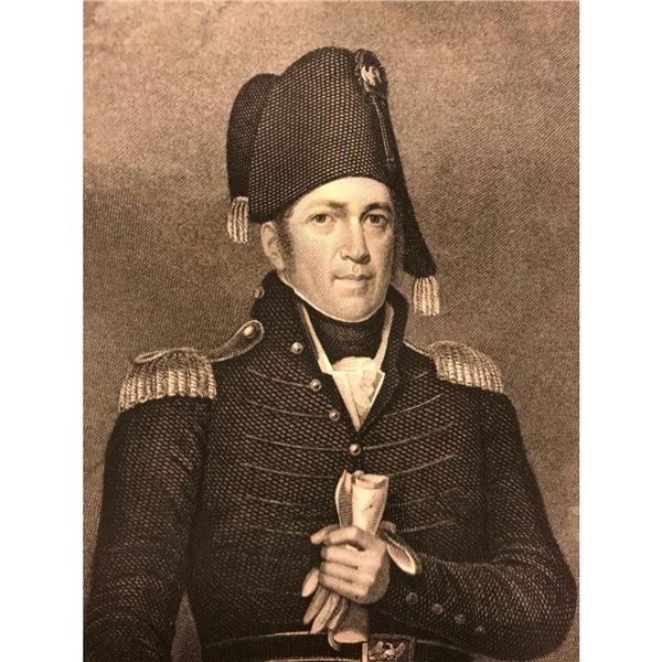 Commanding General Jacob Brown Steel Engraving
