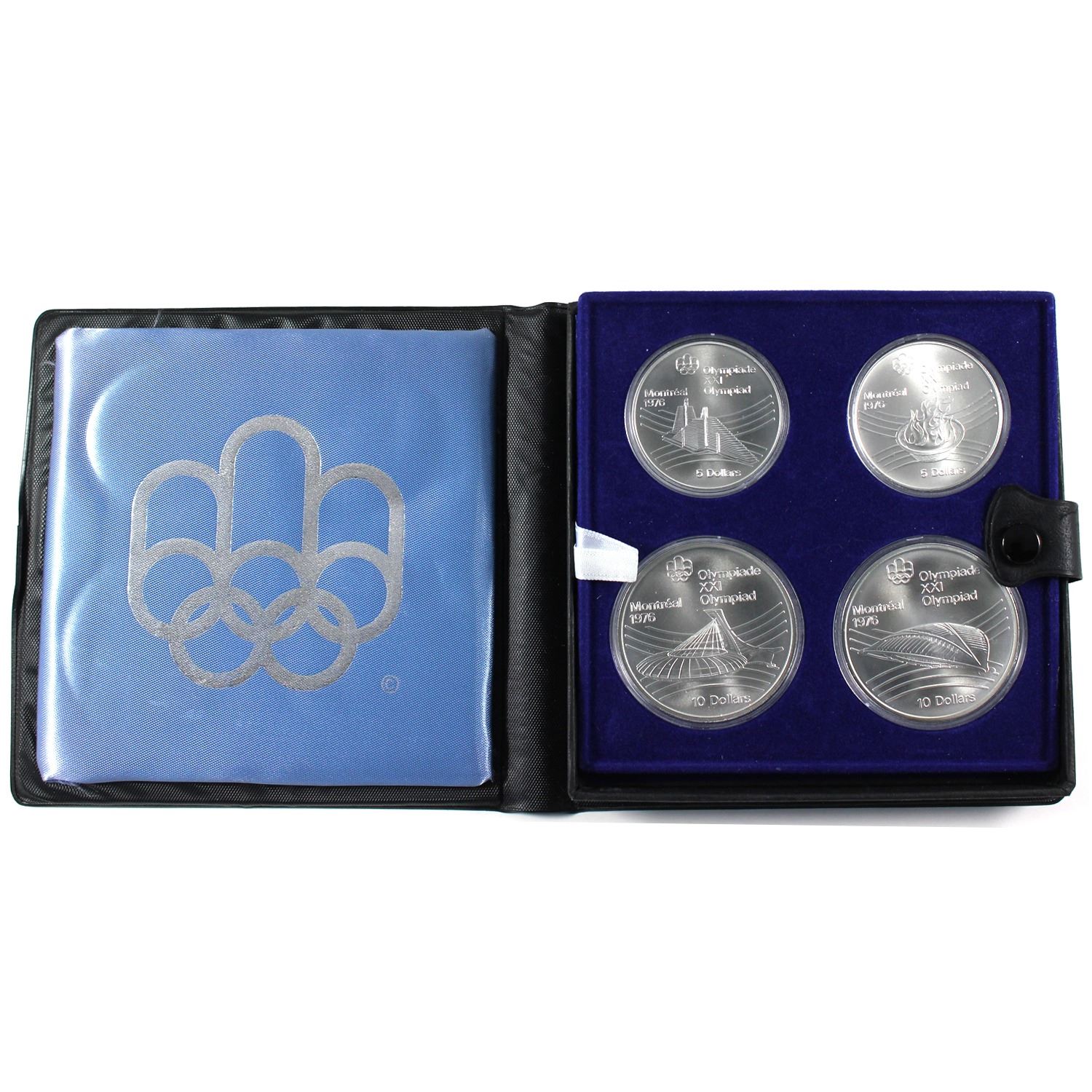 1976 Olympic Series VII $5 & $10 Sterling Silver 4-Coin Set.