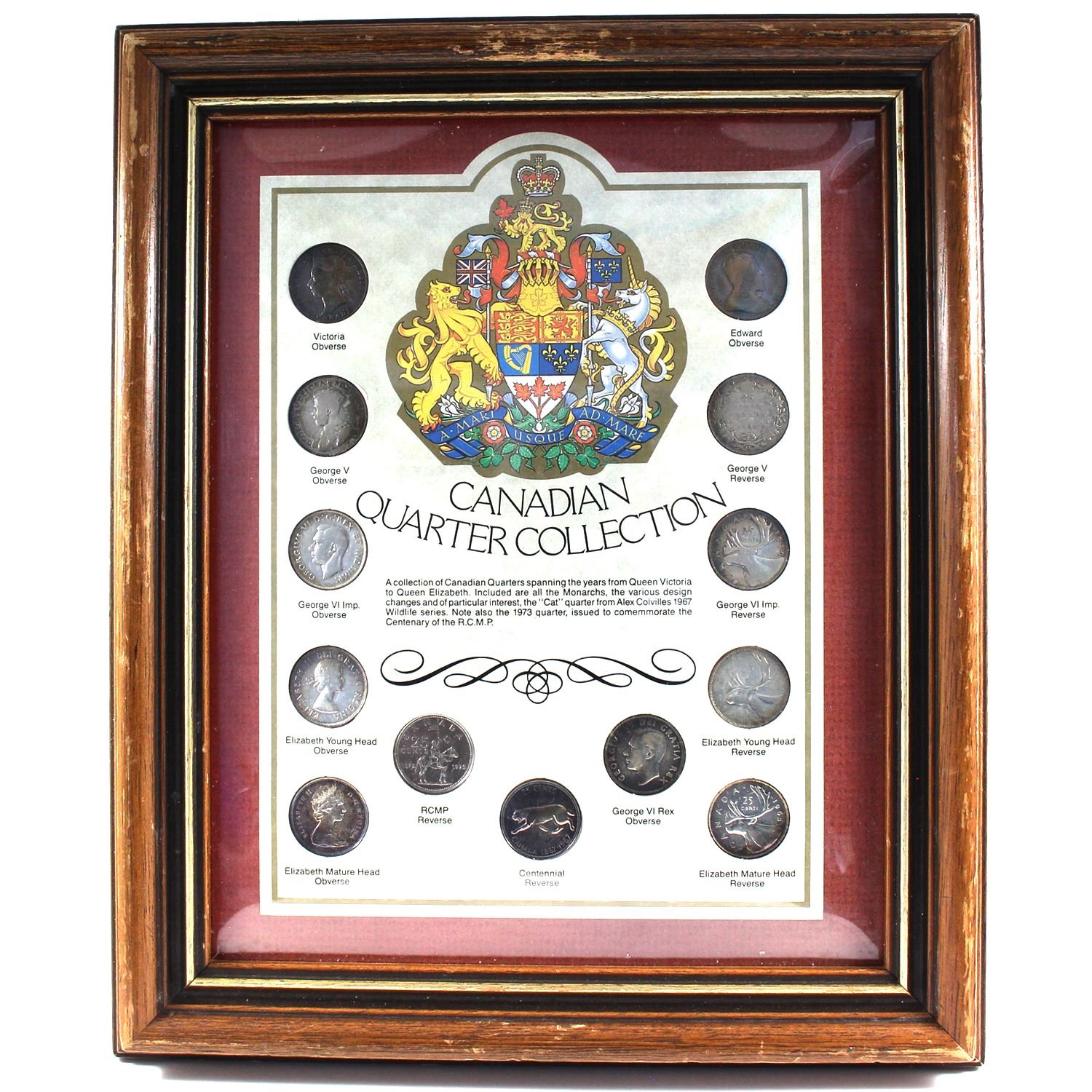 *Victoria-Elizabeth II Canadian Quarter Collection, Set of 13x 25-cent ...