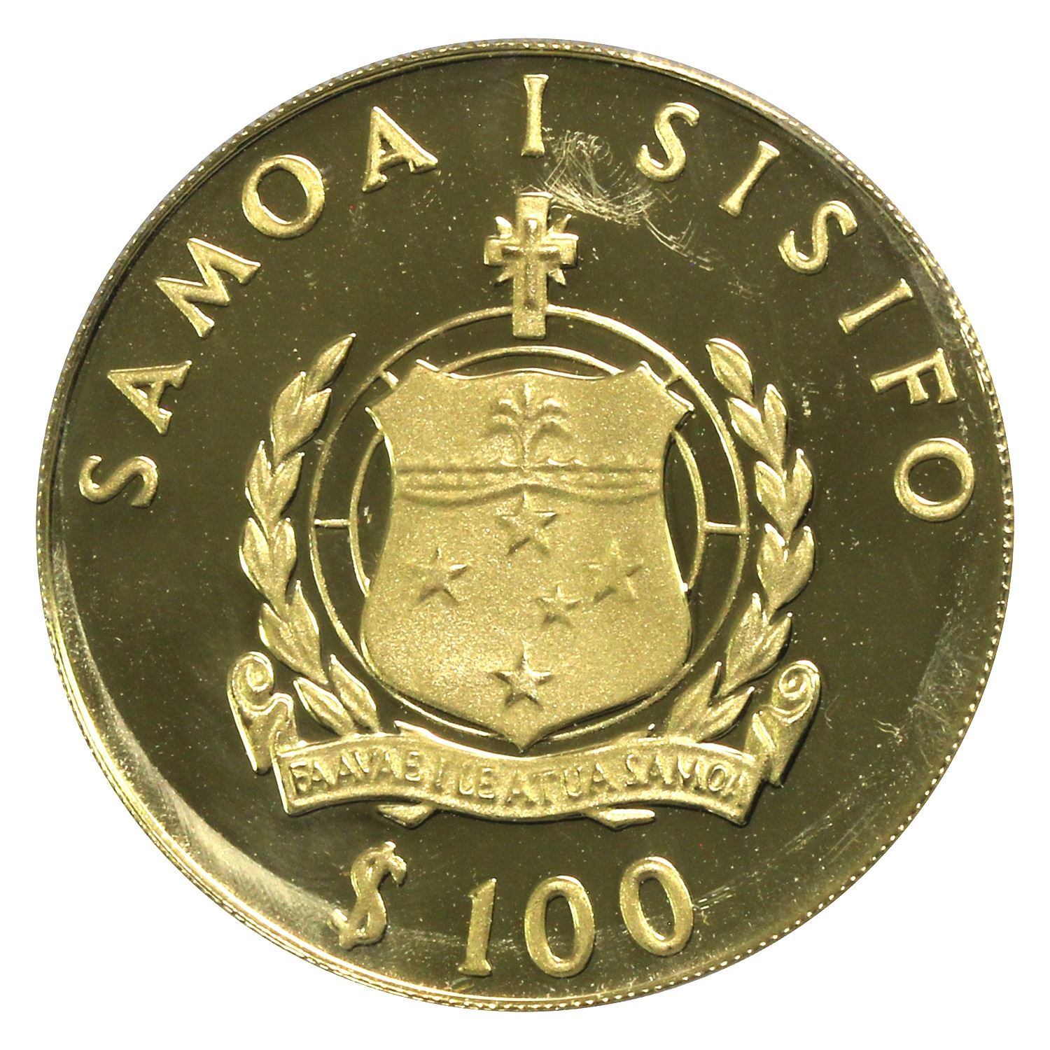 Samoa 1980 Gold Proof $100 Tala 'Dr. Wilhelm Solf' Coin contains 7.5g ...