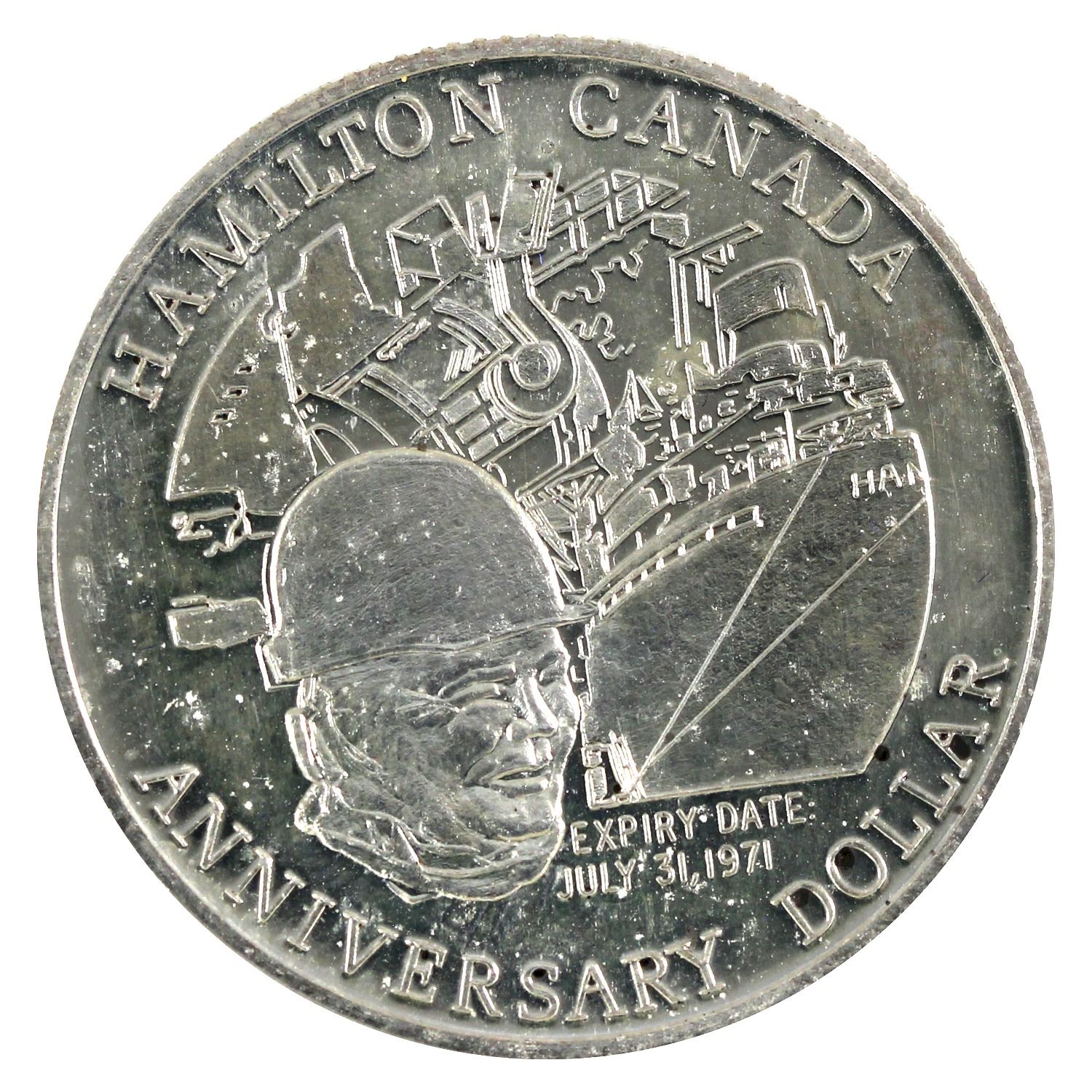 1971 City of Hamilton 125th Anniversary .999 Fine Silver Commemorative ...