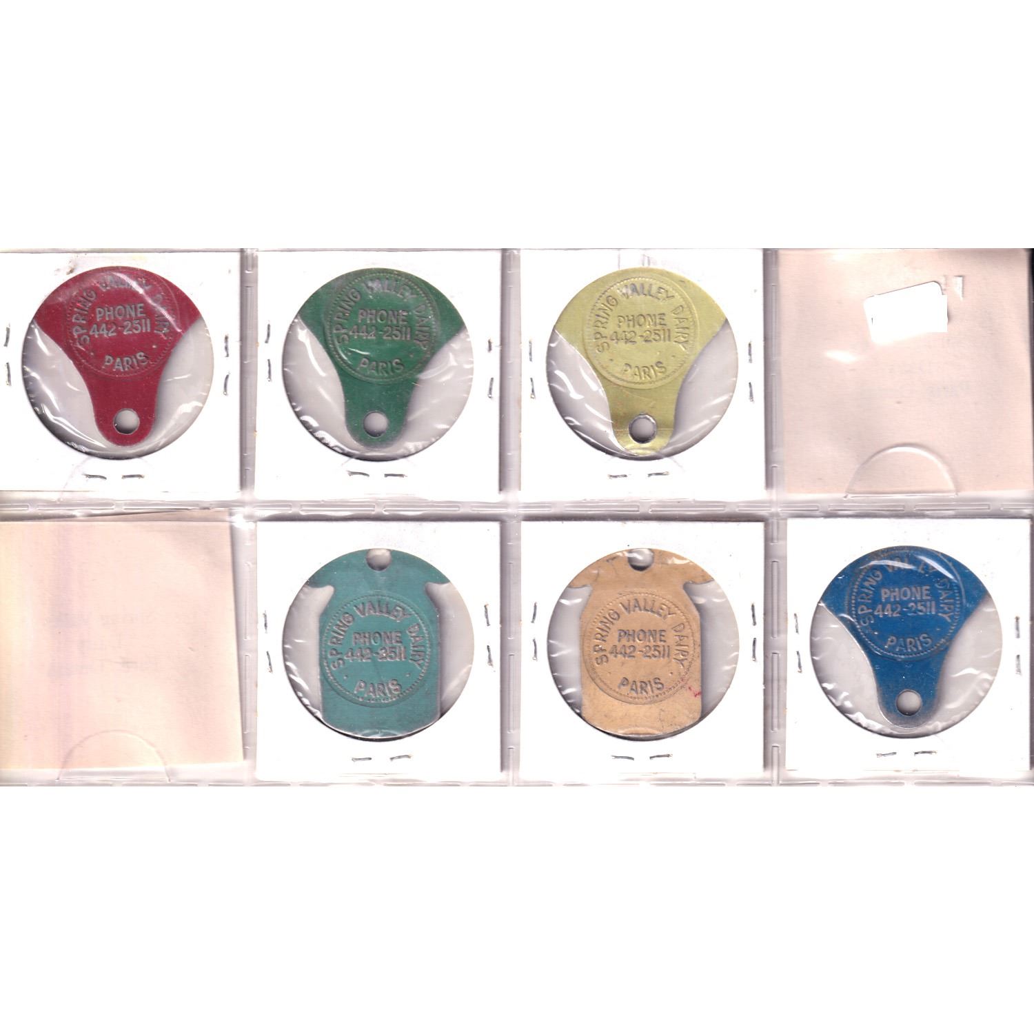 Lot of Paris, Ontario Spring Valley Dairy Milk Tokens - Good for 1 pink ...