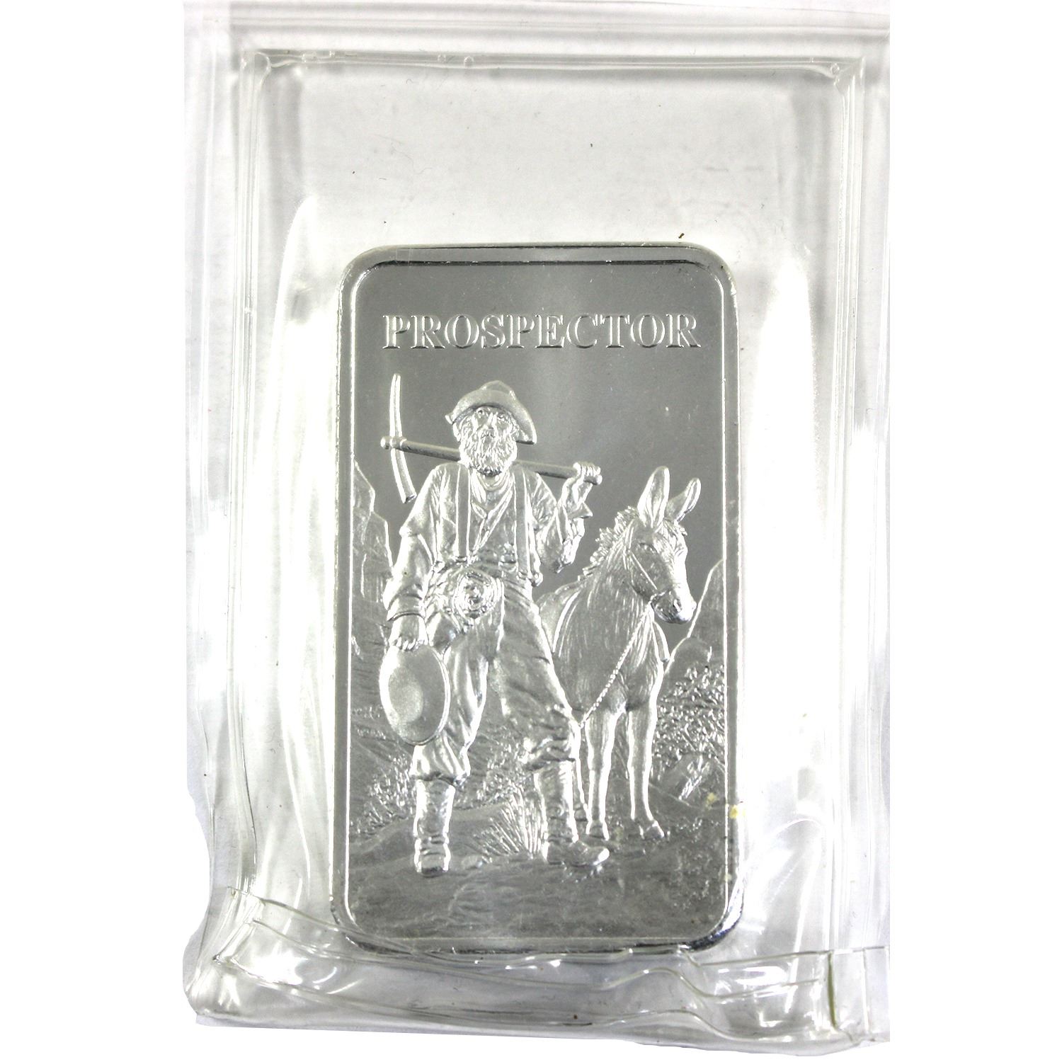Elemental Mint 5oz Prospector .999 Fine Silver Bar in Sealed Plastic ...