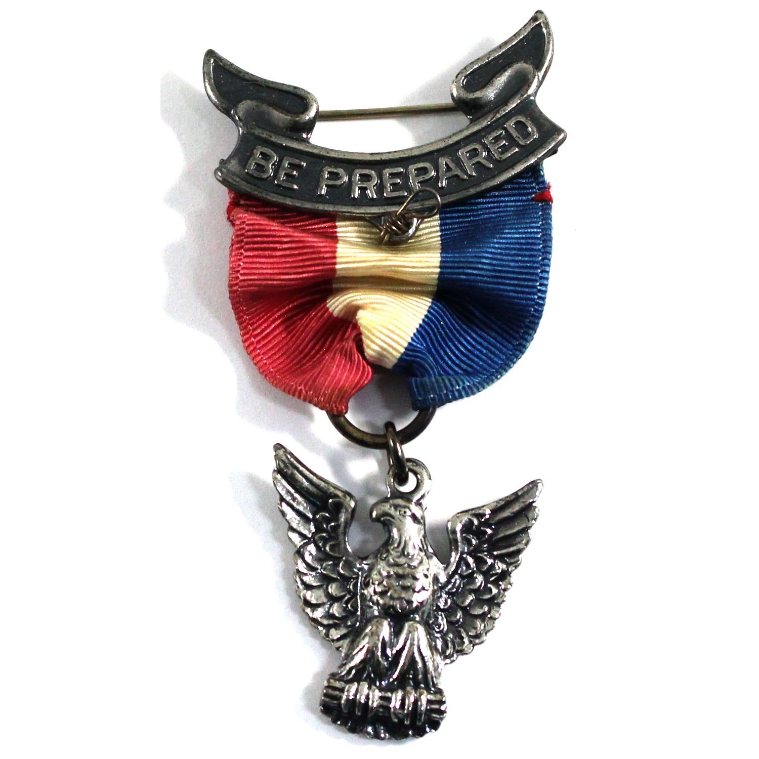 Be Prepared Eagle Scout Sterling Silver Badge Awarded by the Boy Scouts ...