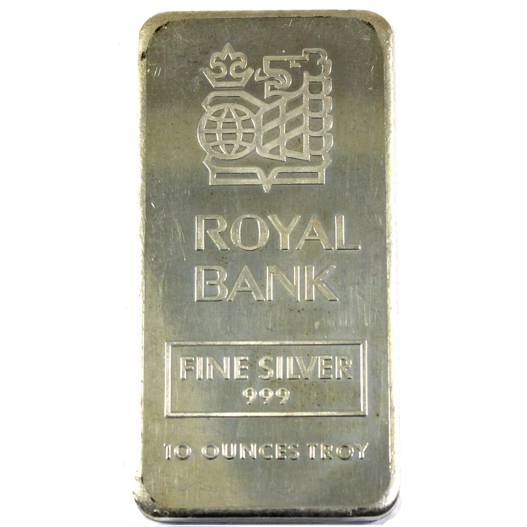RARE! Johnson Matthey 10oz 'Royal Bank' Fine Silver Bar (Tax Exempt ...