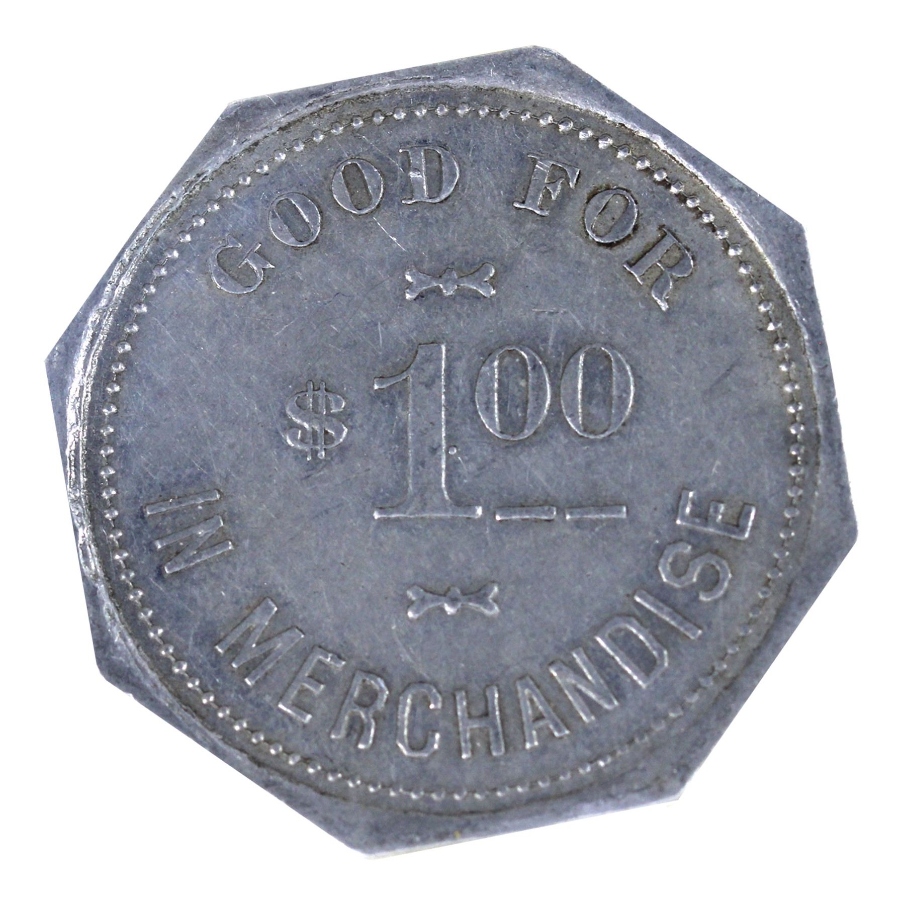 Gingras-280d, Hudson's Bay Yorkton ND (after 1898) HBC G/F $1 Trade Token ICCS Certified EF40