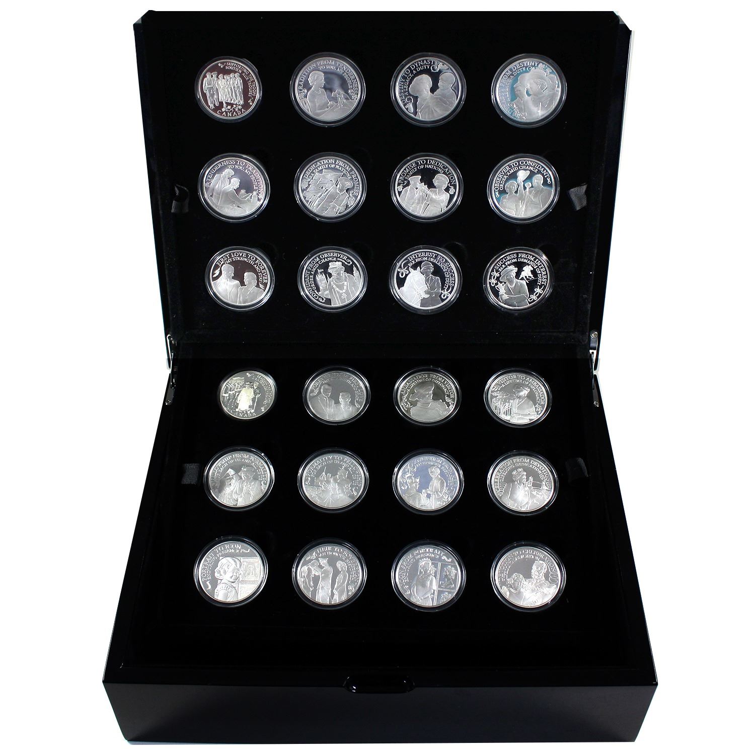 *2014-2015 Elizabeth II-Princess to Monarch 24-piece Set of Silver ...