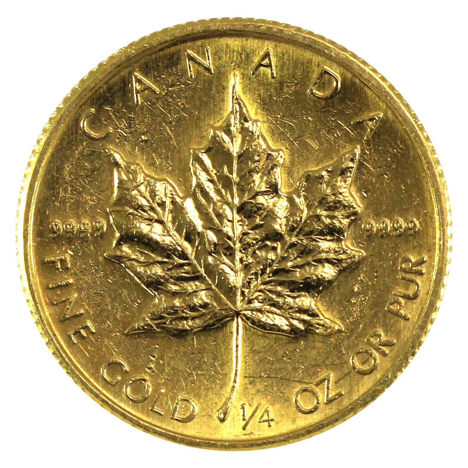1/4oz 1985 Canada $10 .9999 Gold Coin (Tax Exempt)