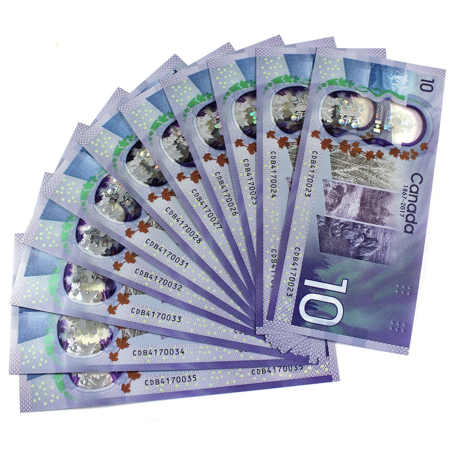 13x 1867-2017 $10 Commemorative Notes with Consecutive Serial Numbers ...