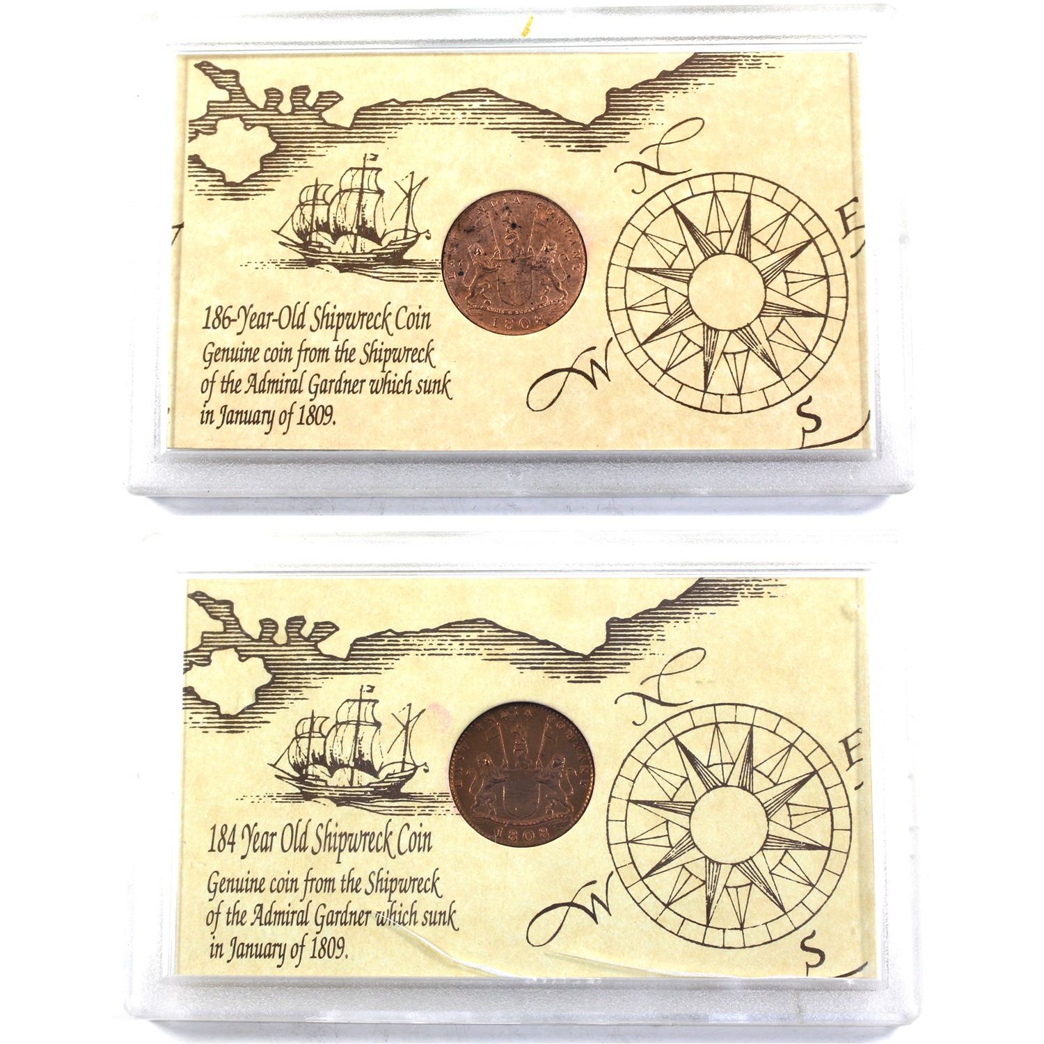 Lot of 2x 1808 186-Year-Old Shipwreck Coin; Genuine Coin from the ...