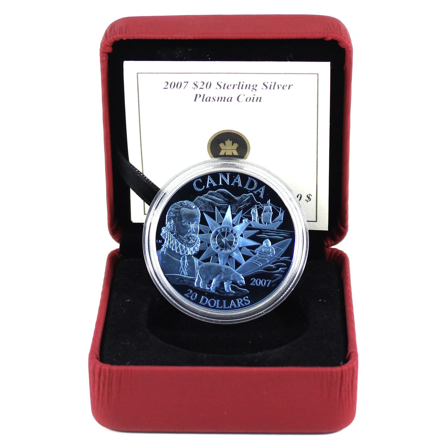 2007 Canada $20 International Polar Year Sterling Silver Plasma Coin in ...