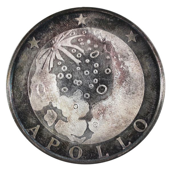 1969 Apollo Nine First Manned 'Lem' Orbit .999 Silver Medallion, 25.8g ...