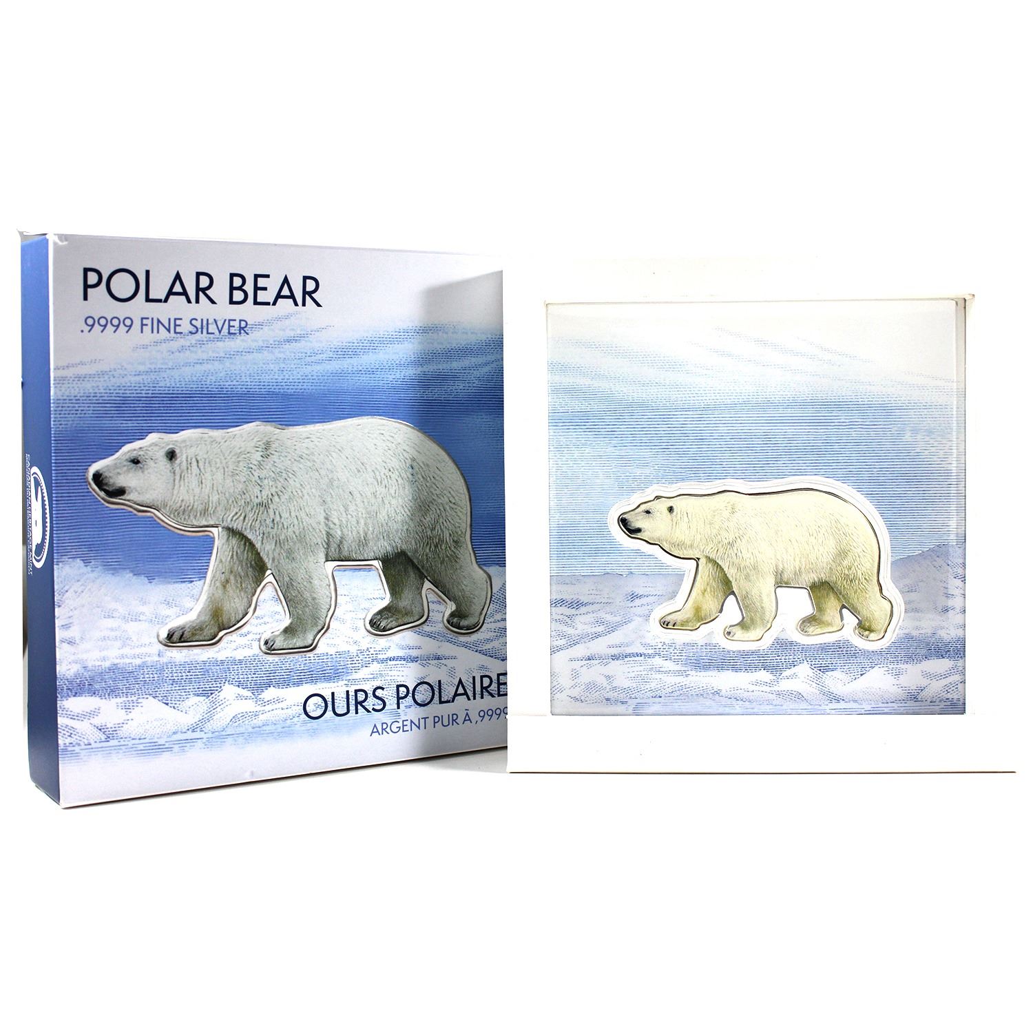 Canadian Heritage Mint 2017 Real Shaped Iconic-Polar Bear Fine Silver ...