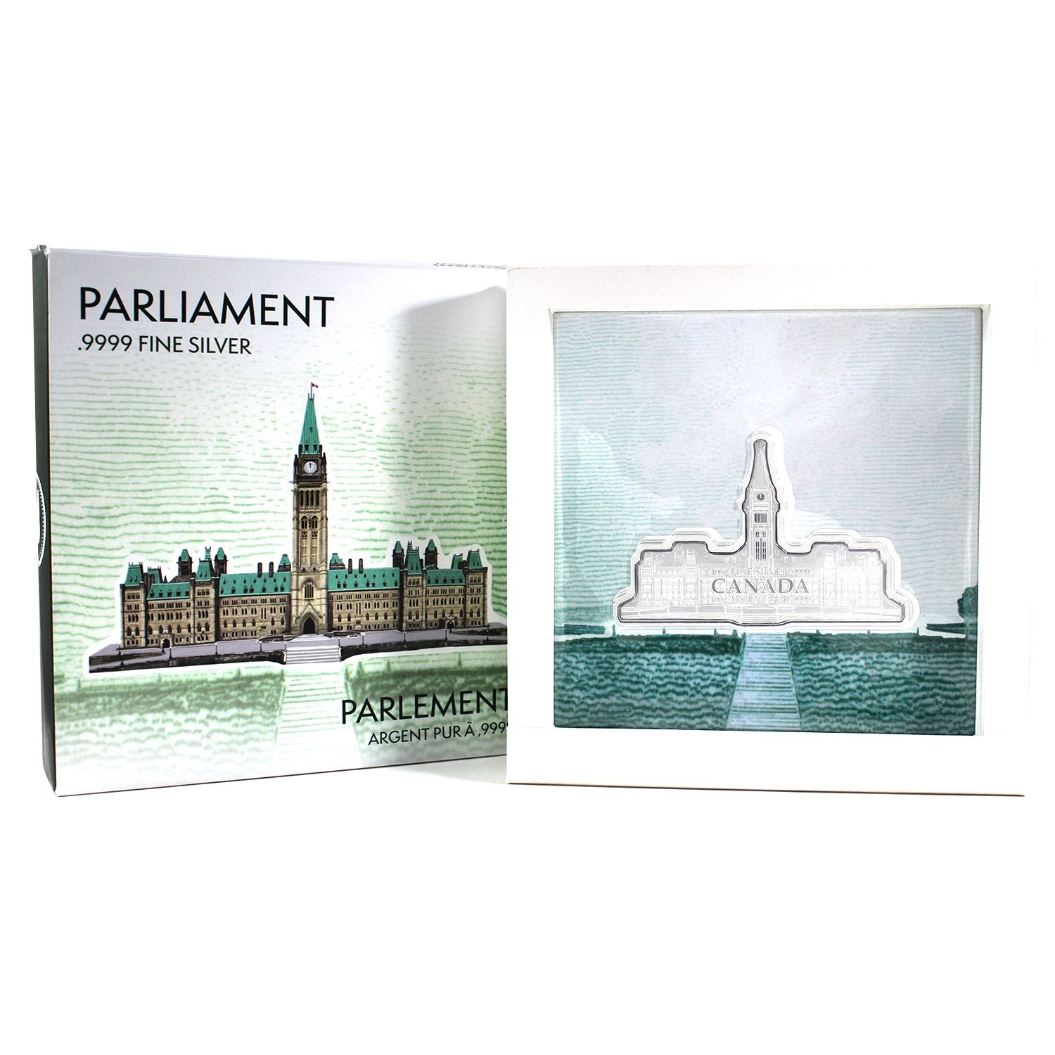 Canadian Heritage Mint 2018 Real Shaped Iconic-Parliament Fine Silver ...