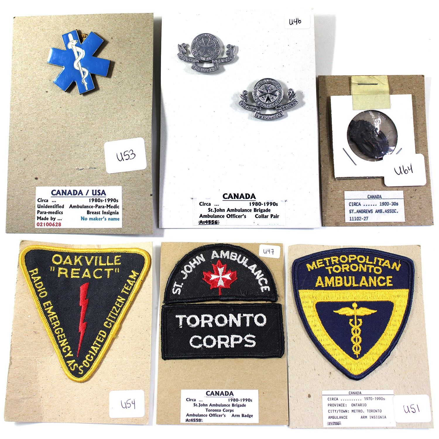 Lot of 7x Canada Medical Industry Pins and Badges. Includes Ambulance ...