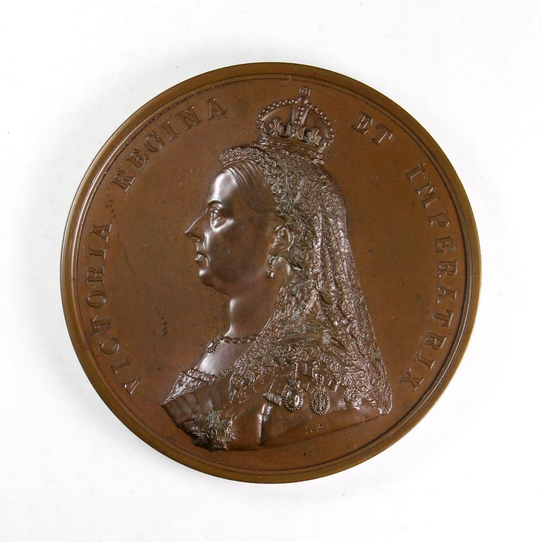 1887 Golden Jubilee of Queen Victoria Large 77mm bronze Medal featuring ...