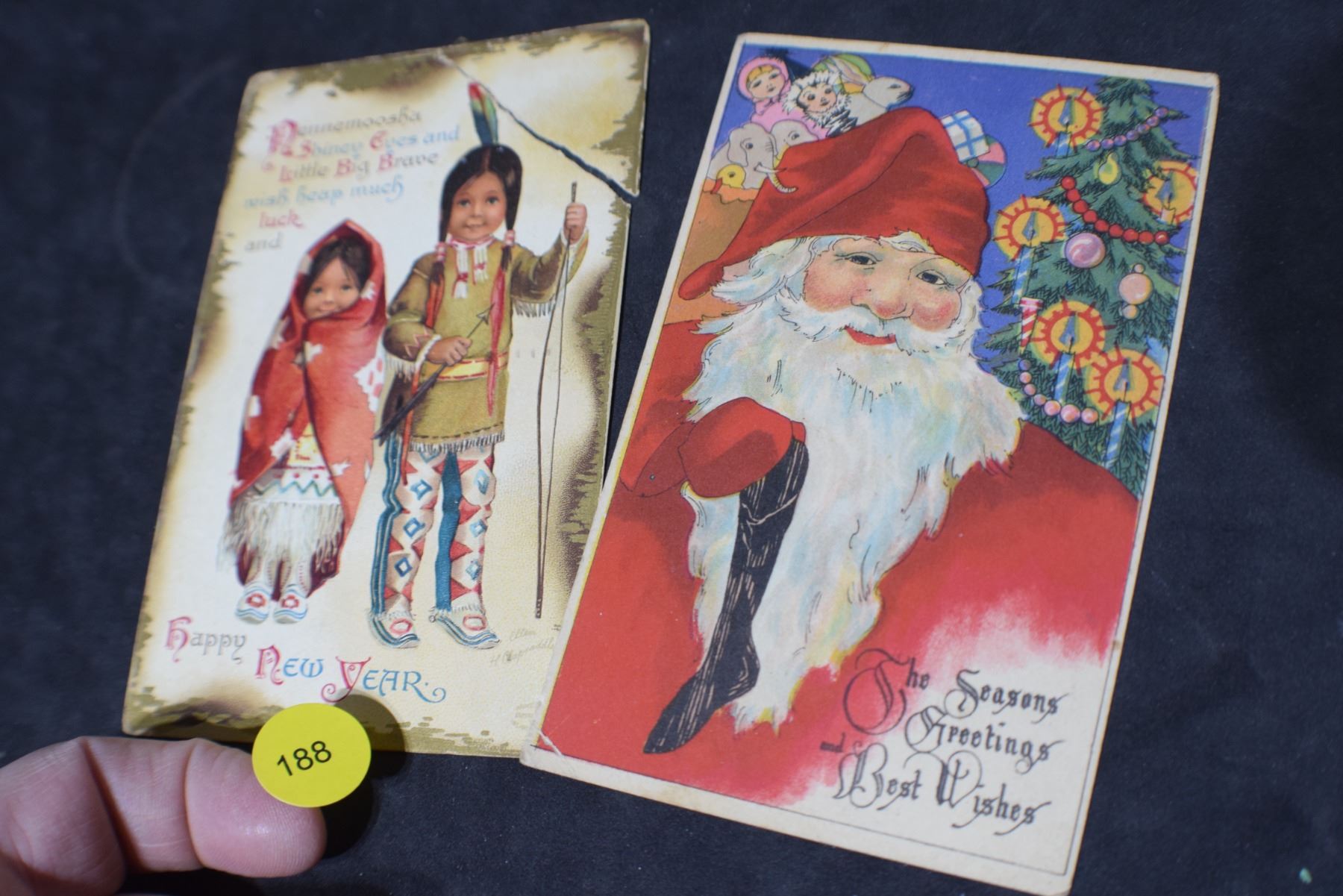Native & Santa Postcard - Schmalz Auctions