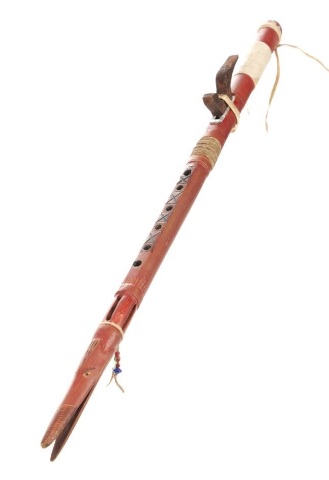 Lakota Sioux Polychrome Courting Flute c. 1900