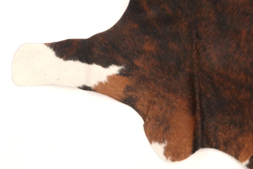 Exotic Tri-Colored Cowhide Brindle Premium Rug