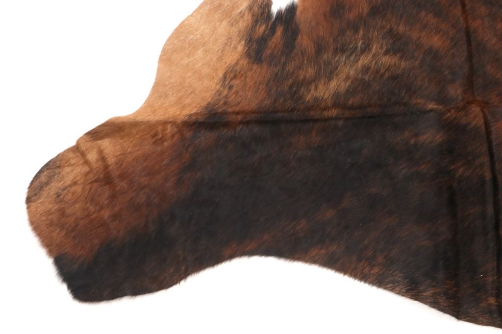 Exotic Tri-Colored Cowhide Brindle Premium Rug