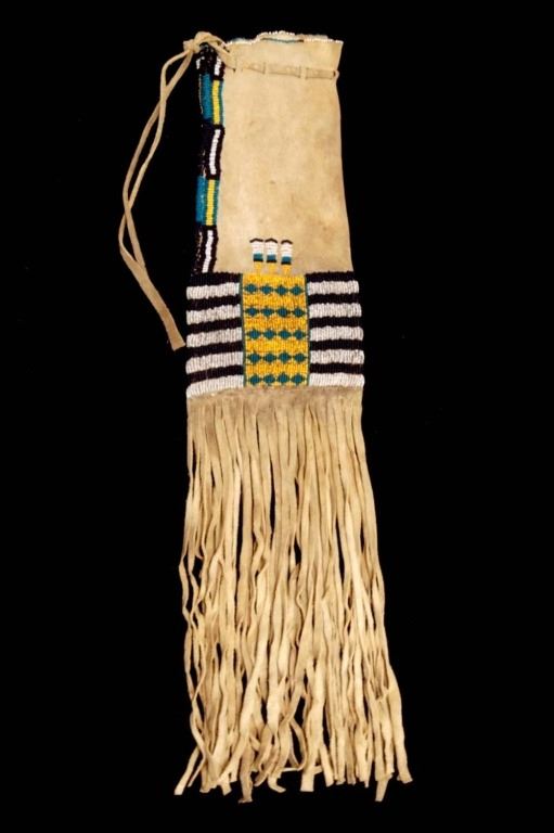 Northern Cheyenne Beaded Hide Pipe Tobacco Bag
