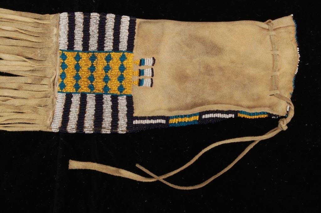 Northern Cheyenne Beaded Hide Pipe Tobacco Bag