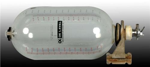 De Laval Wall-Mounted Milk Receiver Jar.