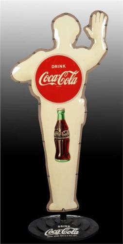 Tin Coca-Cola Die-Cut Policeman Sign.