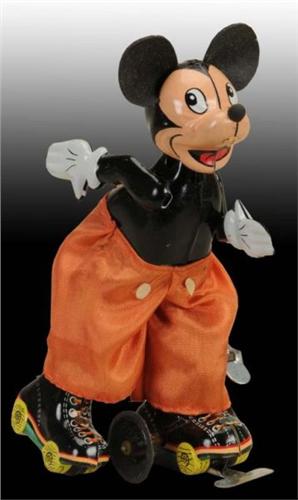 Linemar Disney Mickey Mouse Roller Skating in O/B