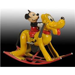 Linemar Disney Rocking Mickey Mouse & Pluto in O/B