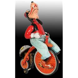 Linemar Disney Mechanical Goofy Cyclist Toy in O/B